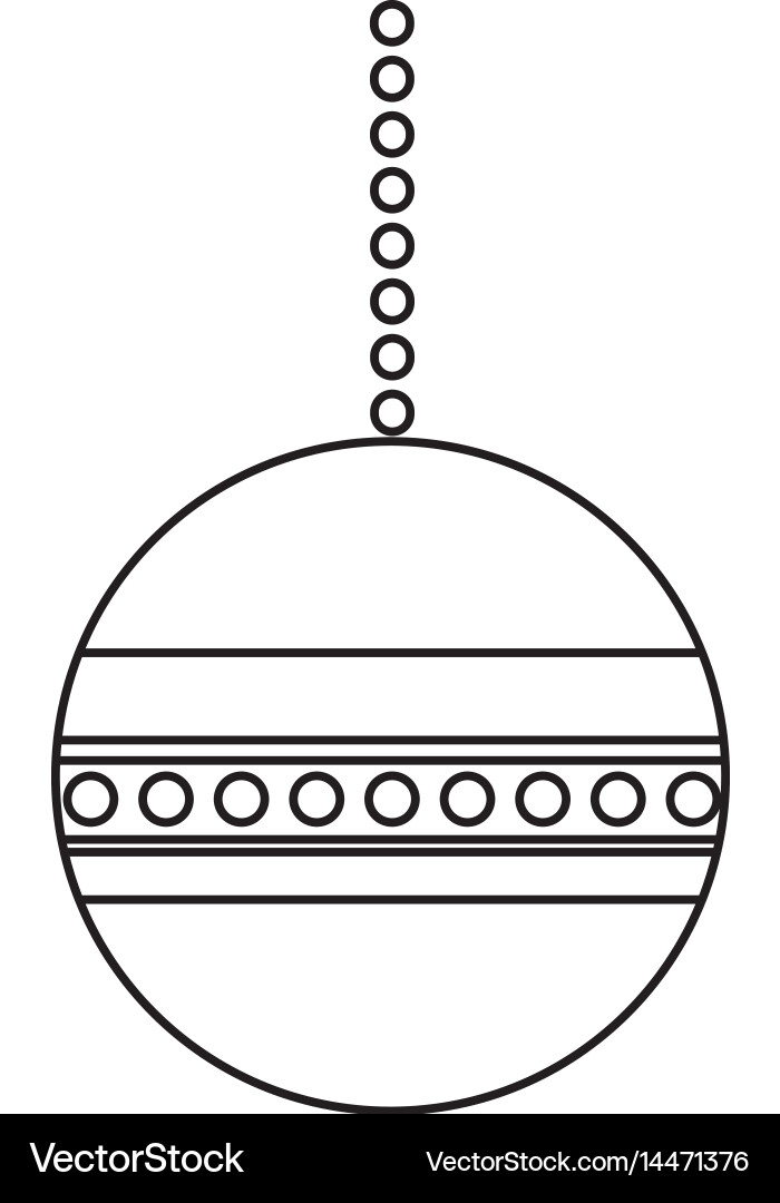 Merry christmas ball hanging Royalty Free Vector Image