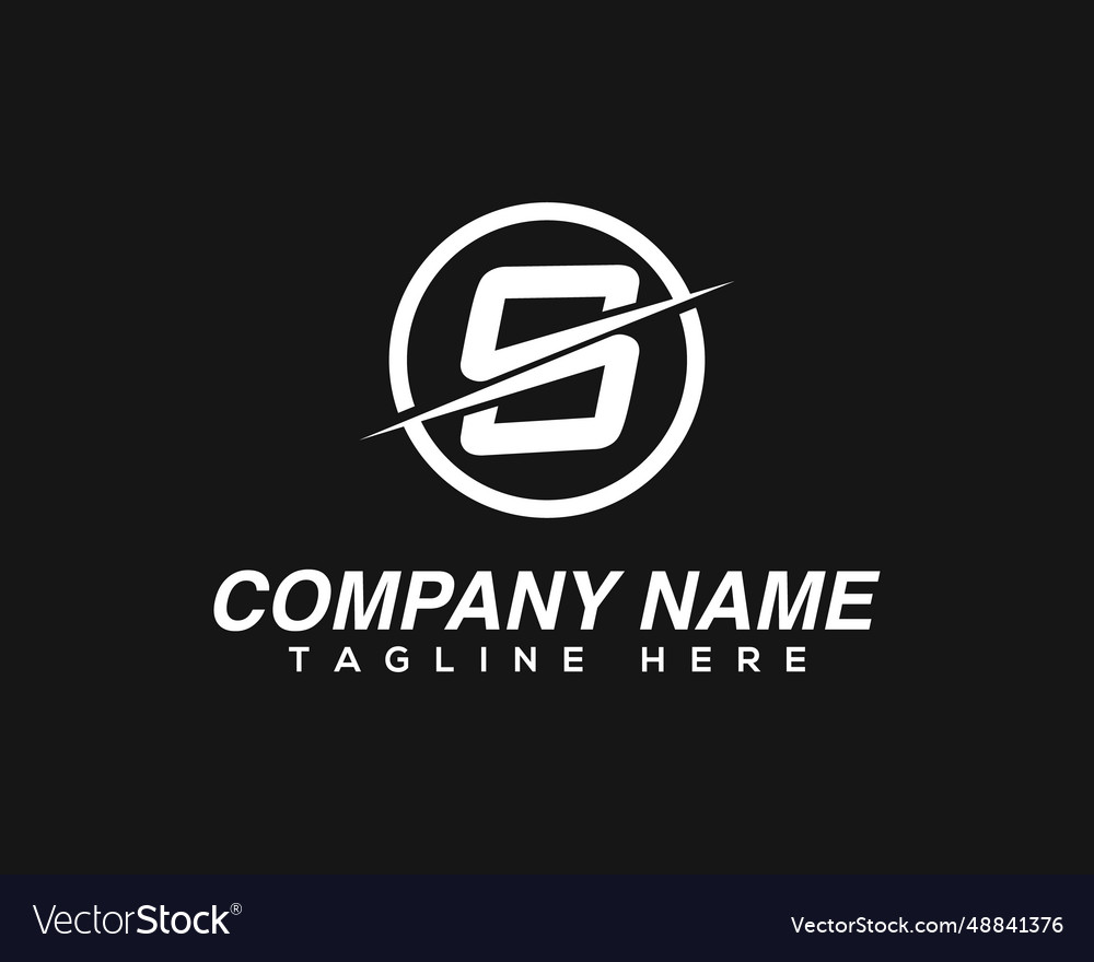 Minimal and monogram letter s logo design Vector Image