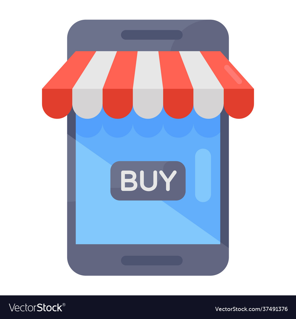 Mobile shop Royalty Free Vector Image - VectorStock