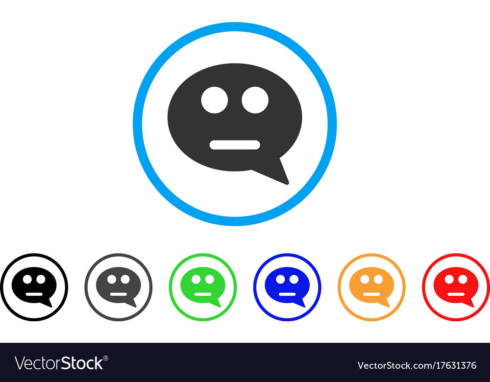 Neutral smiley message icon Royalty Free Vector Image