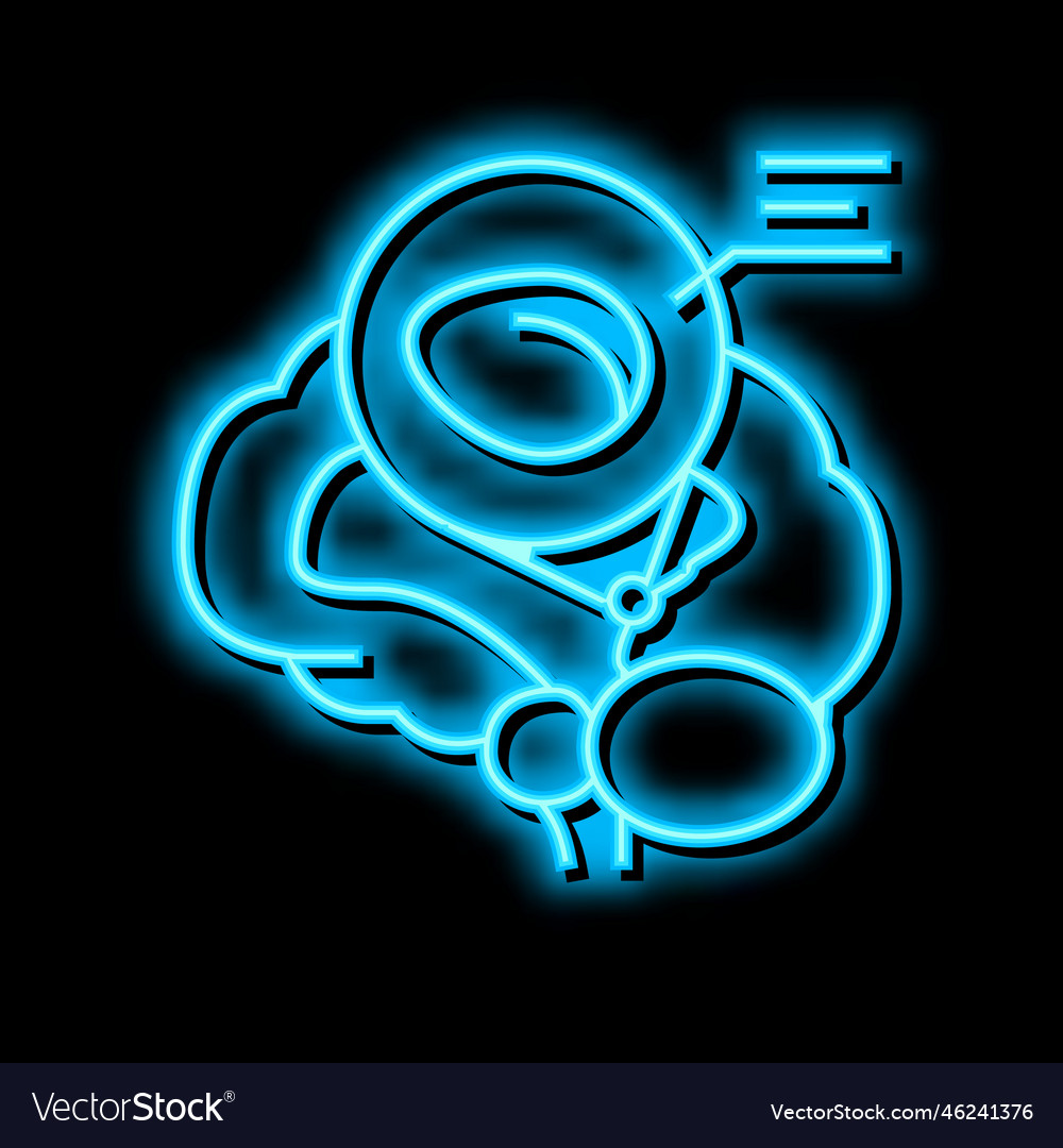 Pineal gland endocrinology neon glow icon Vector Image Pineal gland endocrinology neon glow icon Vector Image