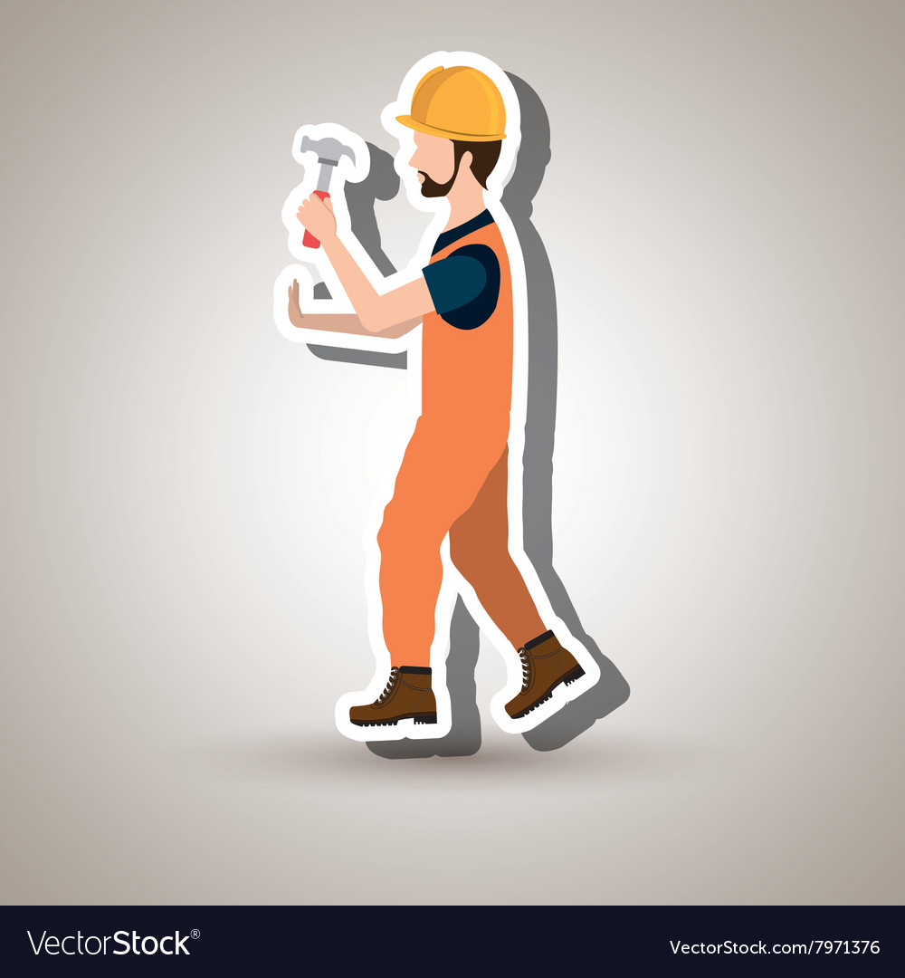 Professional construction design Royalty Free Vector Image