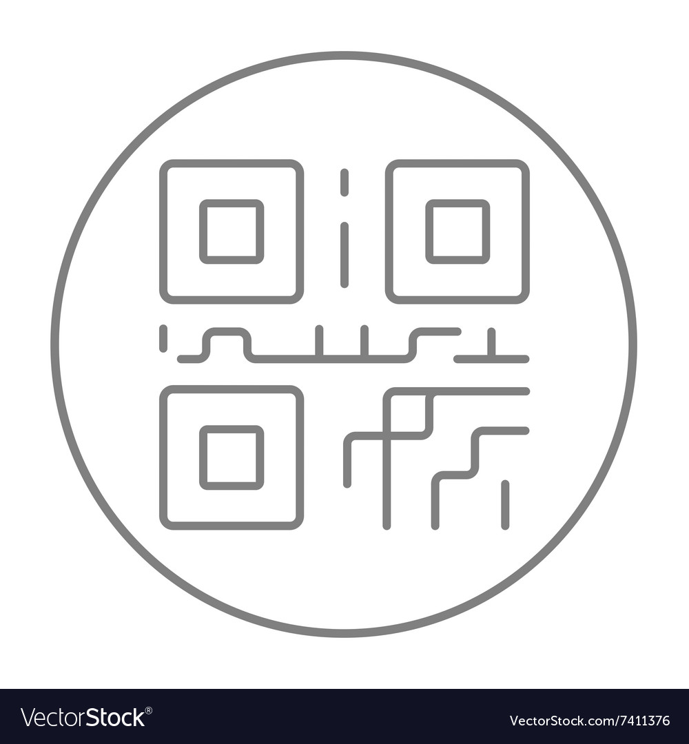 Qr code line icon Royalty Free Vector Image - VectorStock