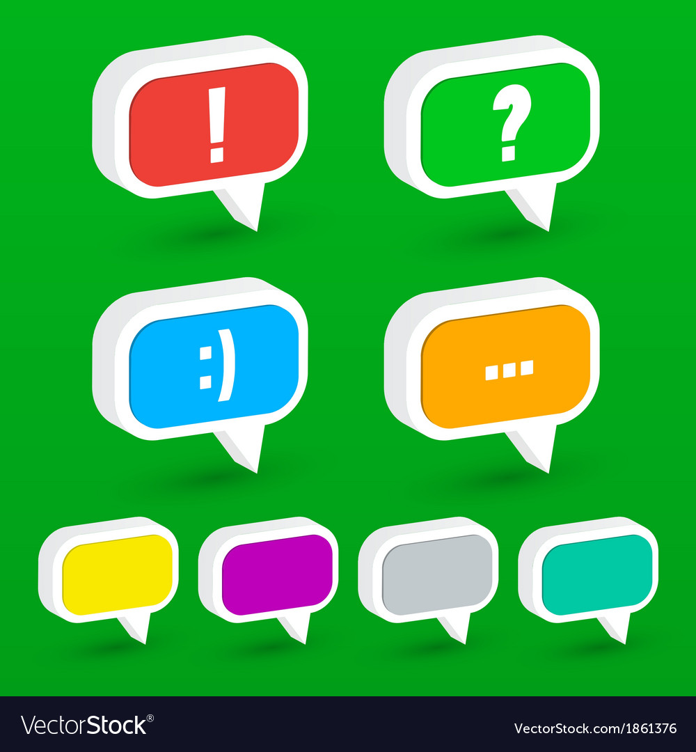 Speech bubbles 2 Royalty Free Vector Image - VectorStock