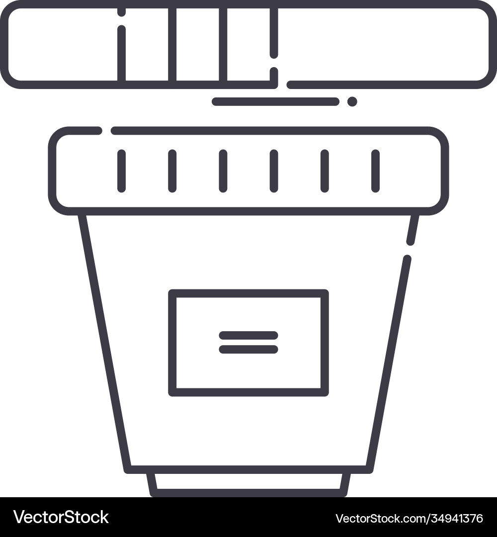 Urinalysis icon linear isolated Royalty Free Vector Image