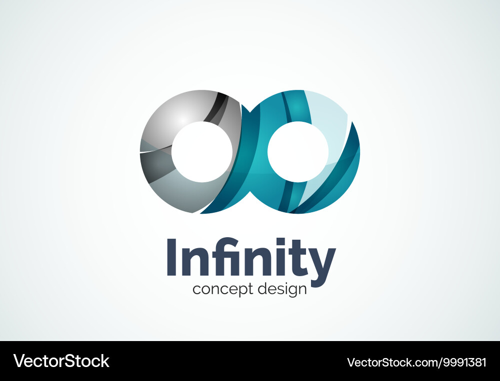 Abstract business company infinity logo template Vector Image
