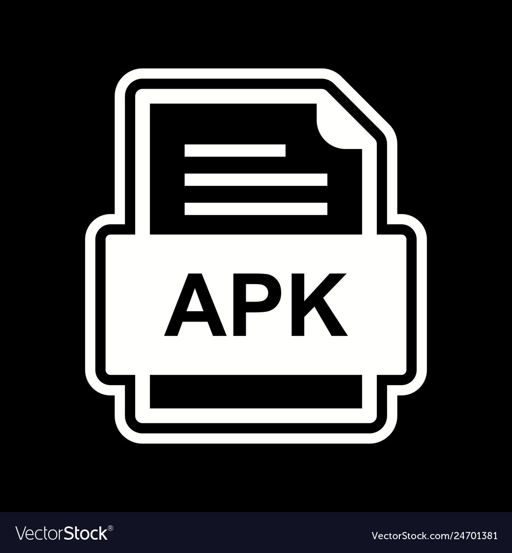 Apk file document icon Royalty Free Vector Image