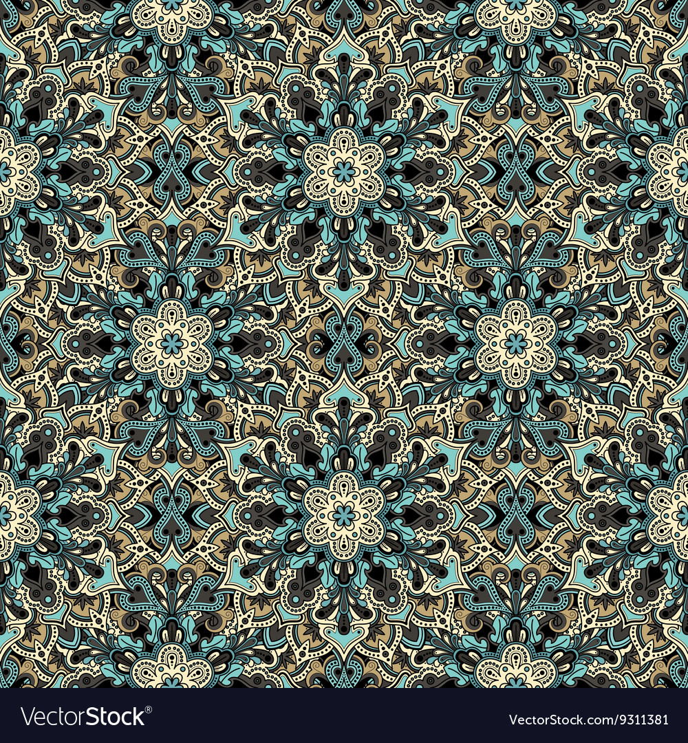 Boho flower pattern Royalty Free Vector Image - VectorStock