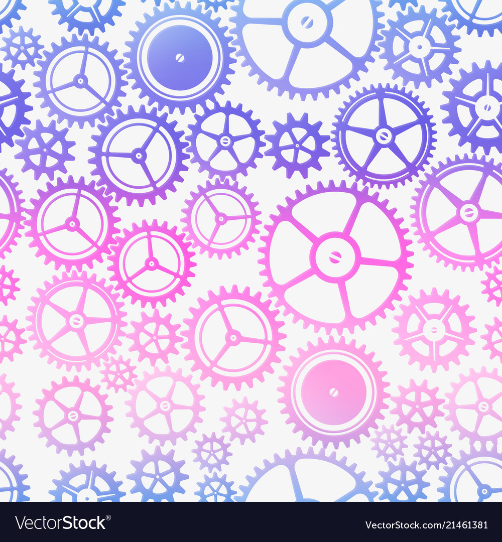 Colored gear pattern Royalty Free Vector Image