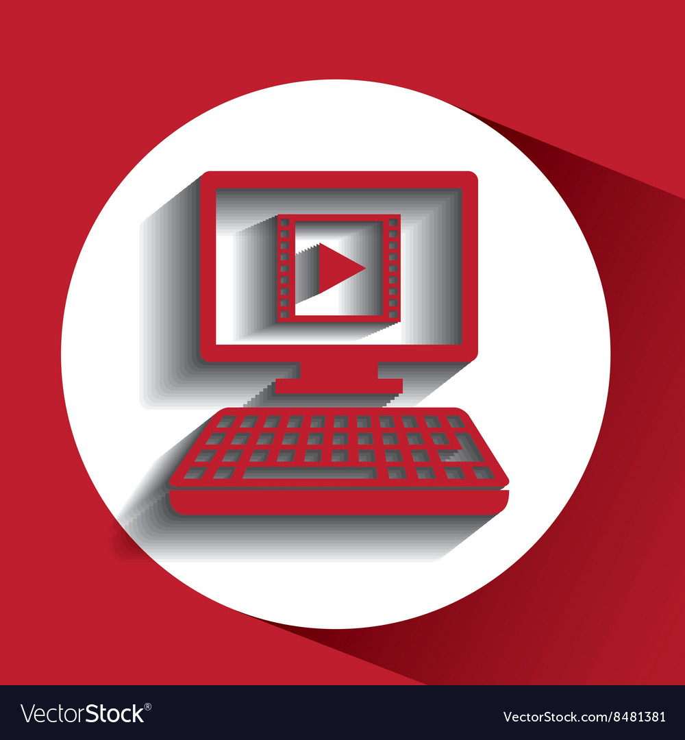 Desktop computer design Royalty Free Vector Image