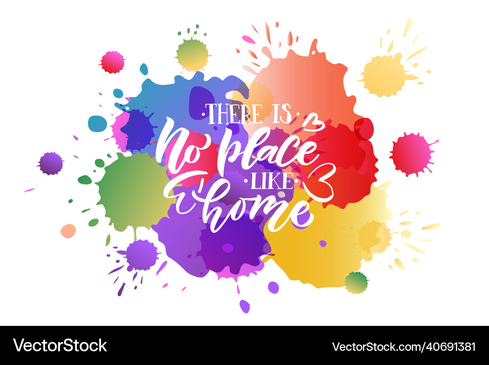 Hand drawn typography poster there is no place Vector Image