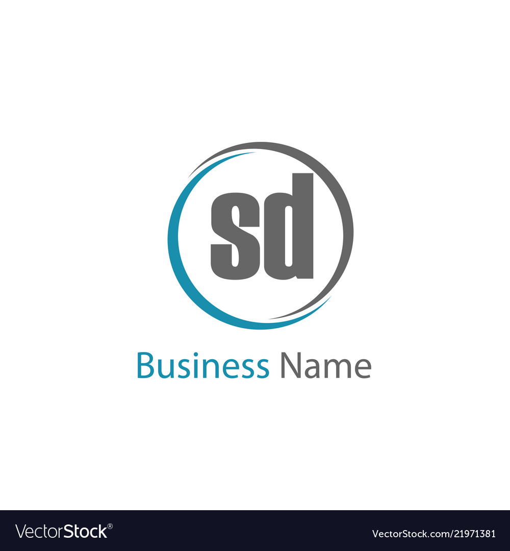 Initial letter sd logo template design Royalty Free Vector