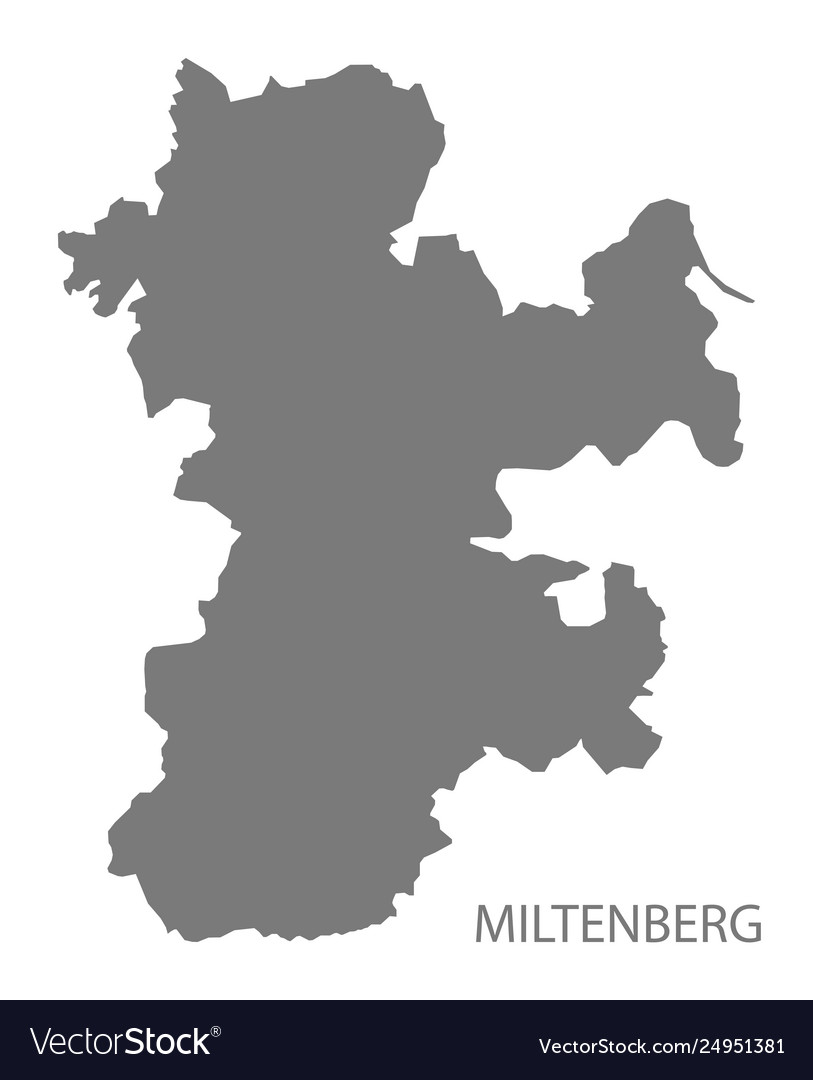 Miltenberg grey county map bavaria germany Vector Image