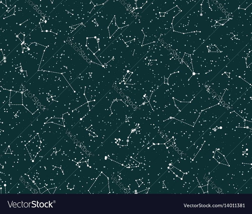 Seamless pattern with constellations Royalty Free Vector