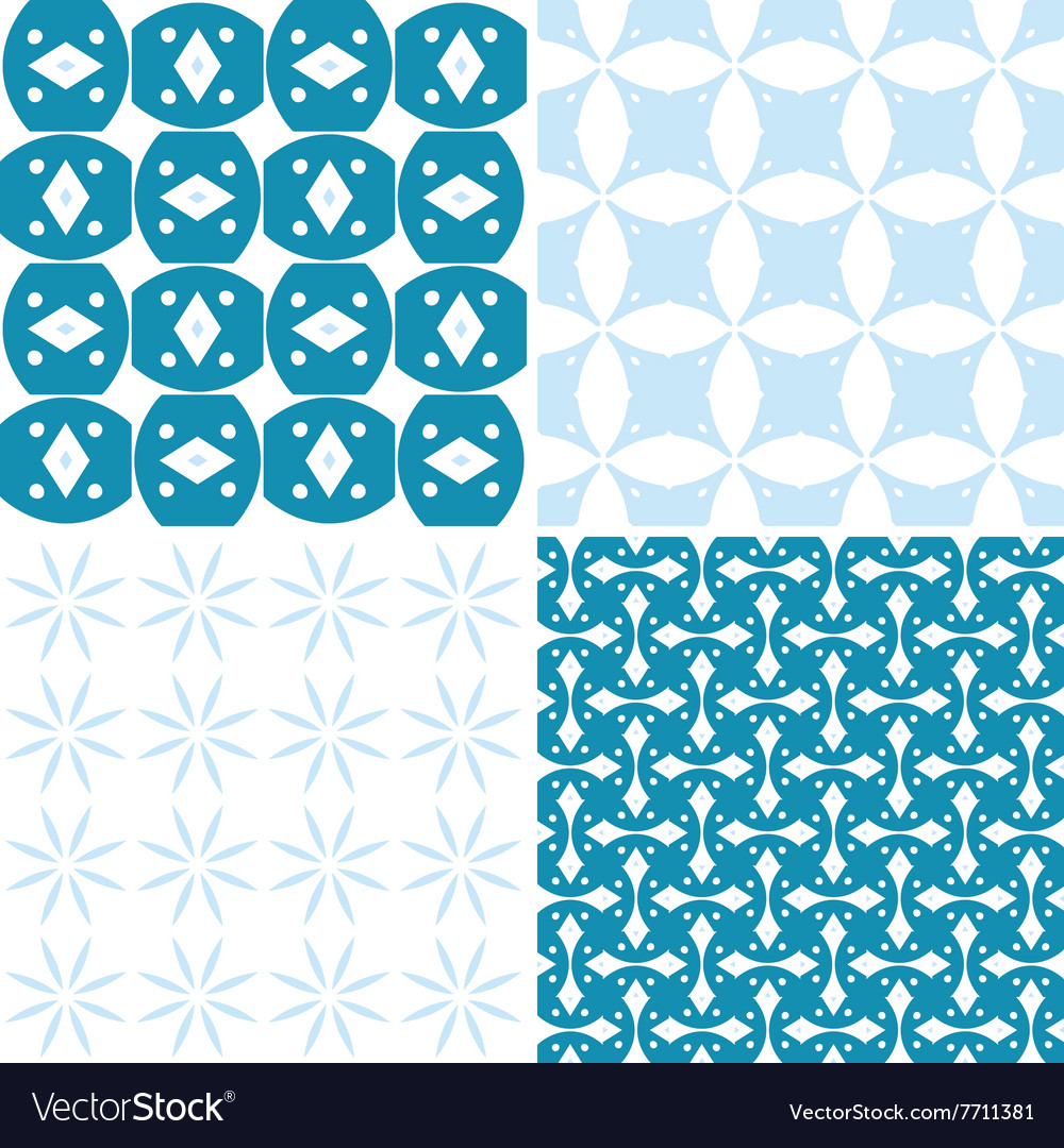 Seamless patterns set Royalty Free Vector Image