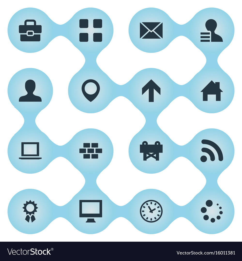 Set of simple web icons elements constructing Vector Image