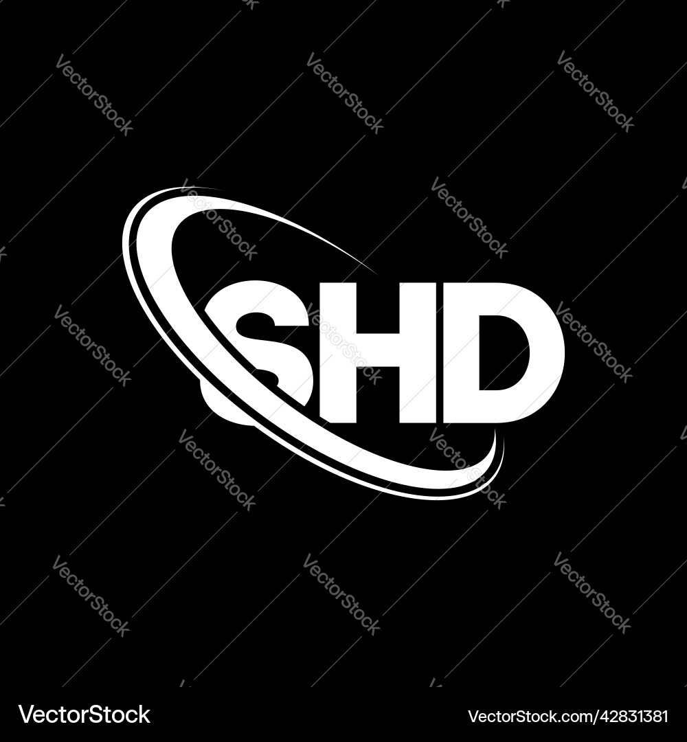 Shd logo letter letter logo design Royalty Free Vector Image