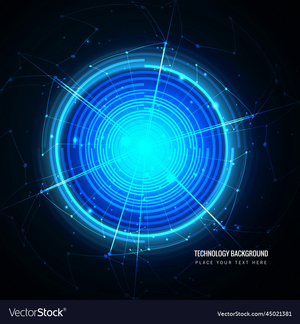 Technology circle background design Royalty Free Vector