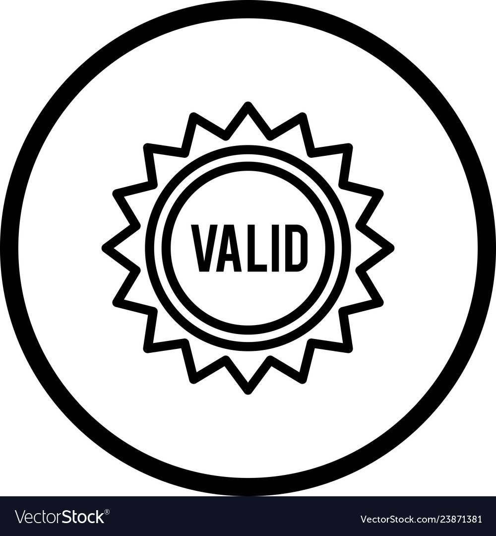 Valid stamp icon Royalty Free Vector Image - VectorStock