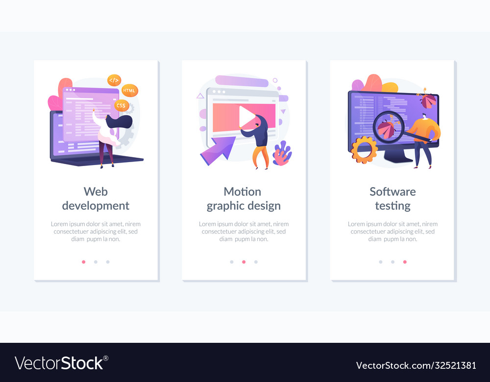 Website development app interface template Vector Image