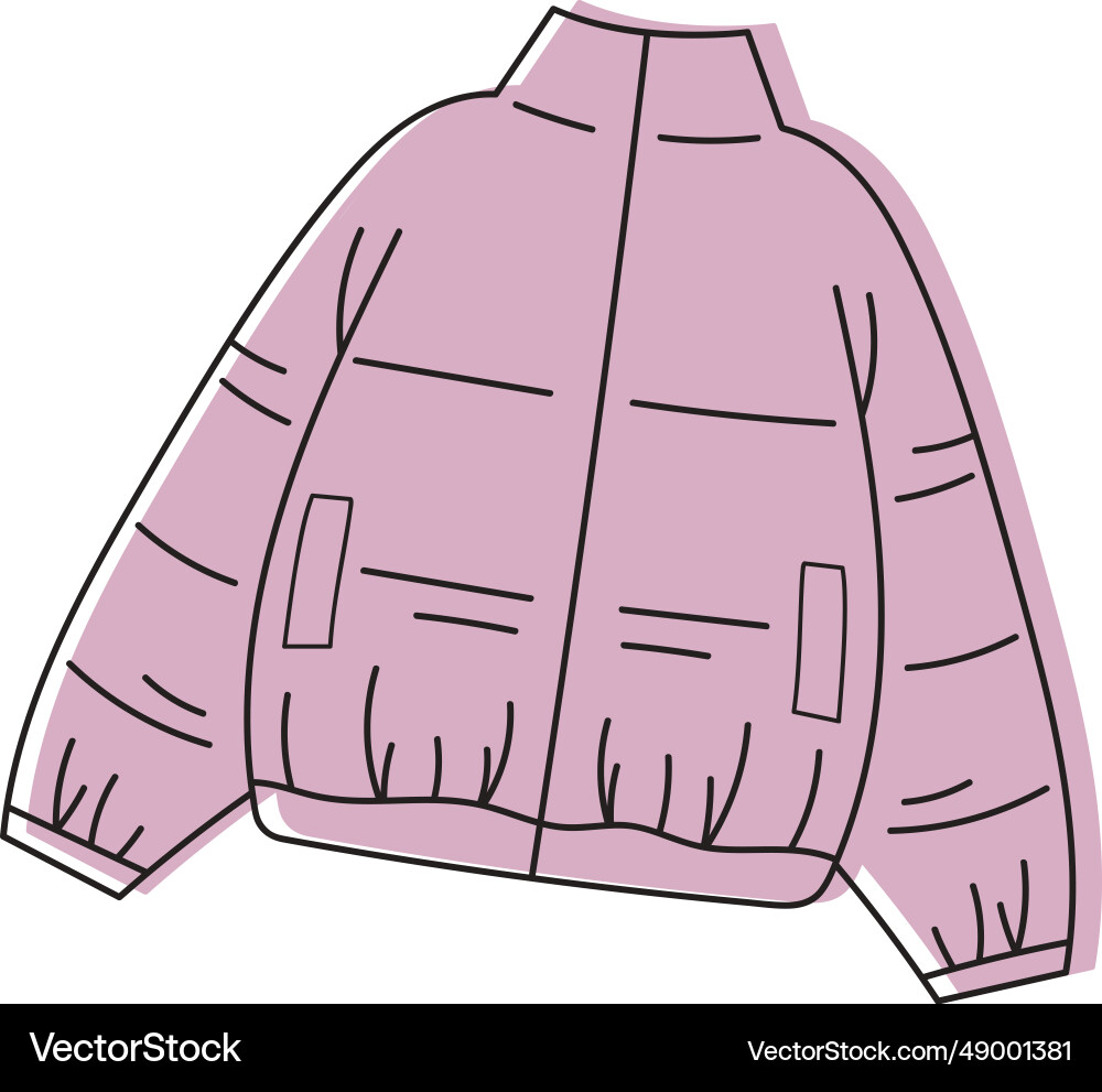 Women winter jacket lined Royalty Free Vector Image