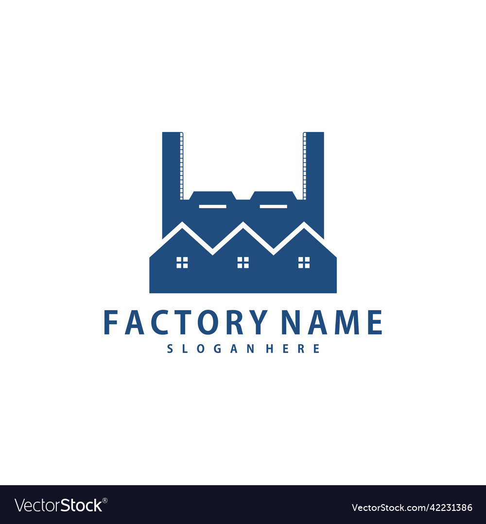 Factory logo design creative Royalty Free Vector Image
