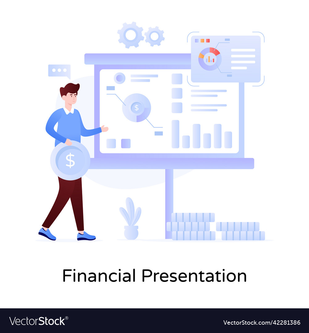 Financial presentation Royalty Free Vector Image