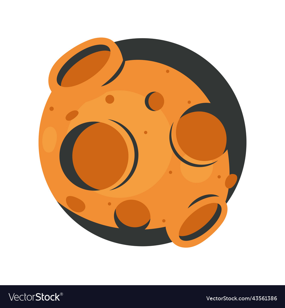 Full moon space outer Royalty Free Vector Image