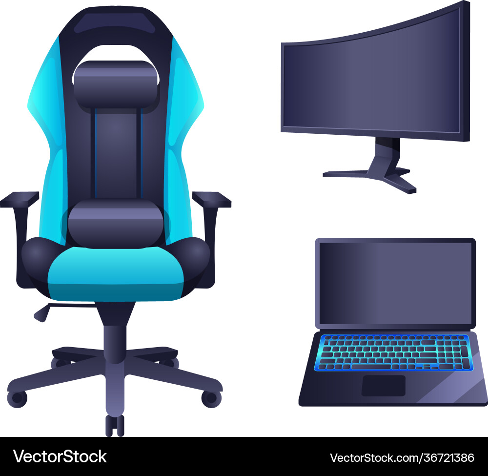 Gaming accessories and professional it equipment Vector Image