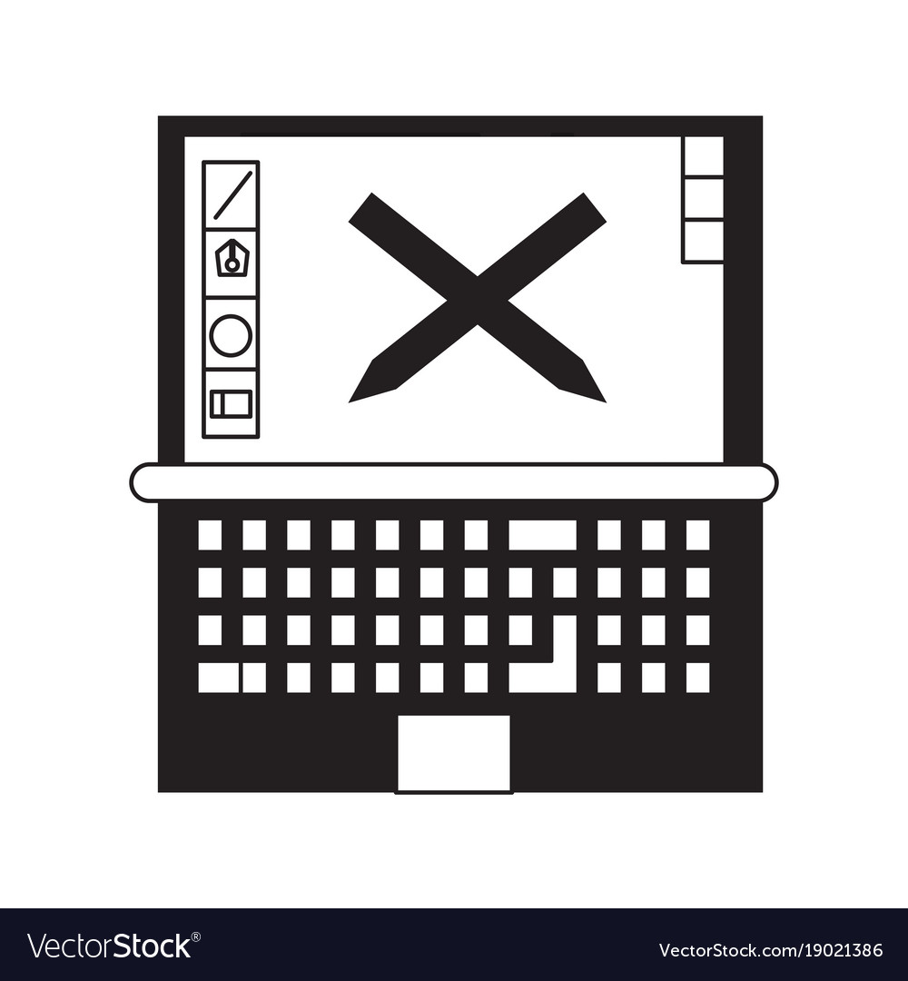 Laptop computer icon Royalty Free Vector Image