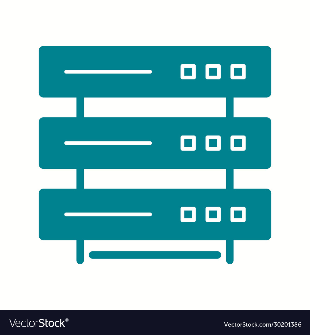 Unique server glyph icon Royalty Free Vector Image