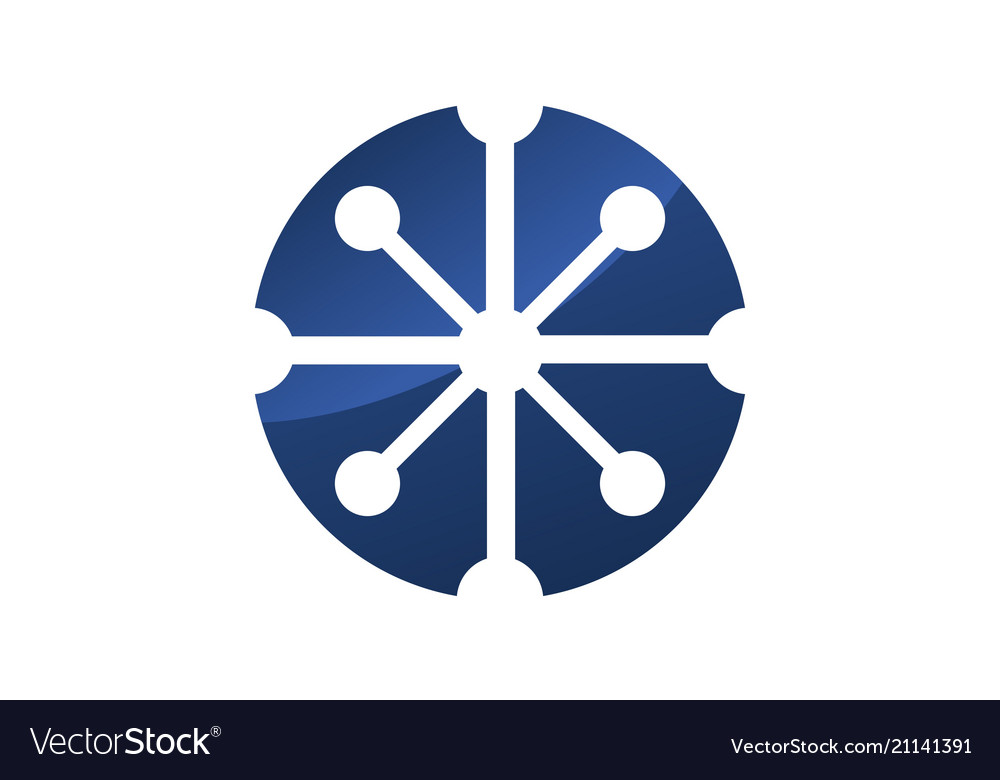 Atom logo design template Royalty Free Vector Image