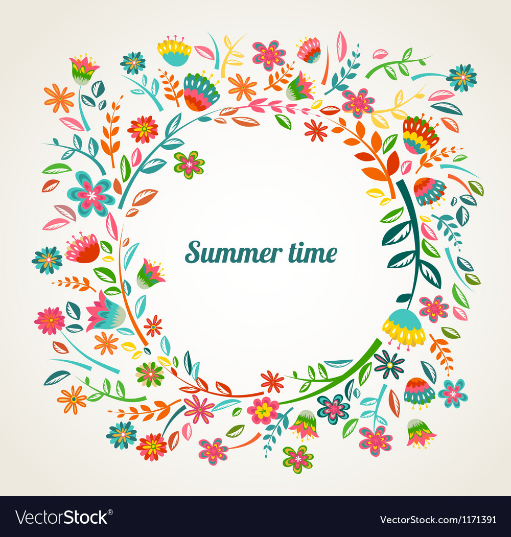 Background with flowers Royalty Free Vector Image