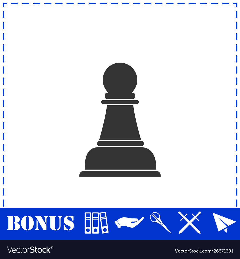 Chess icon flat Royalty Free Vector Image - VectorStock
