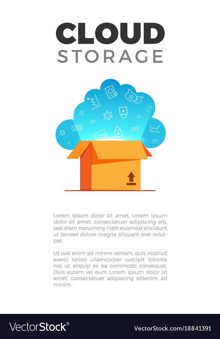 Cloud storage banner Royalty Free Vector Image