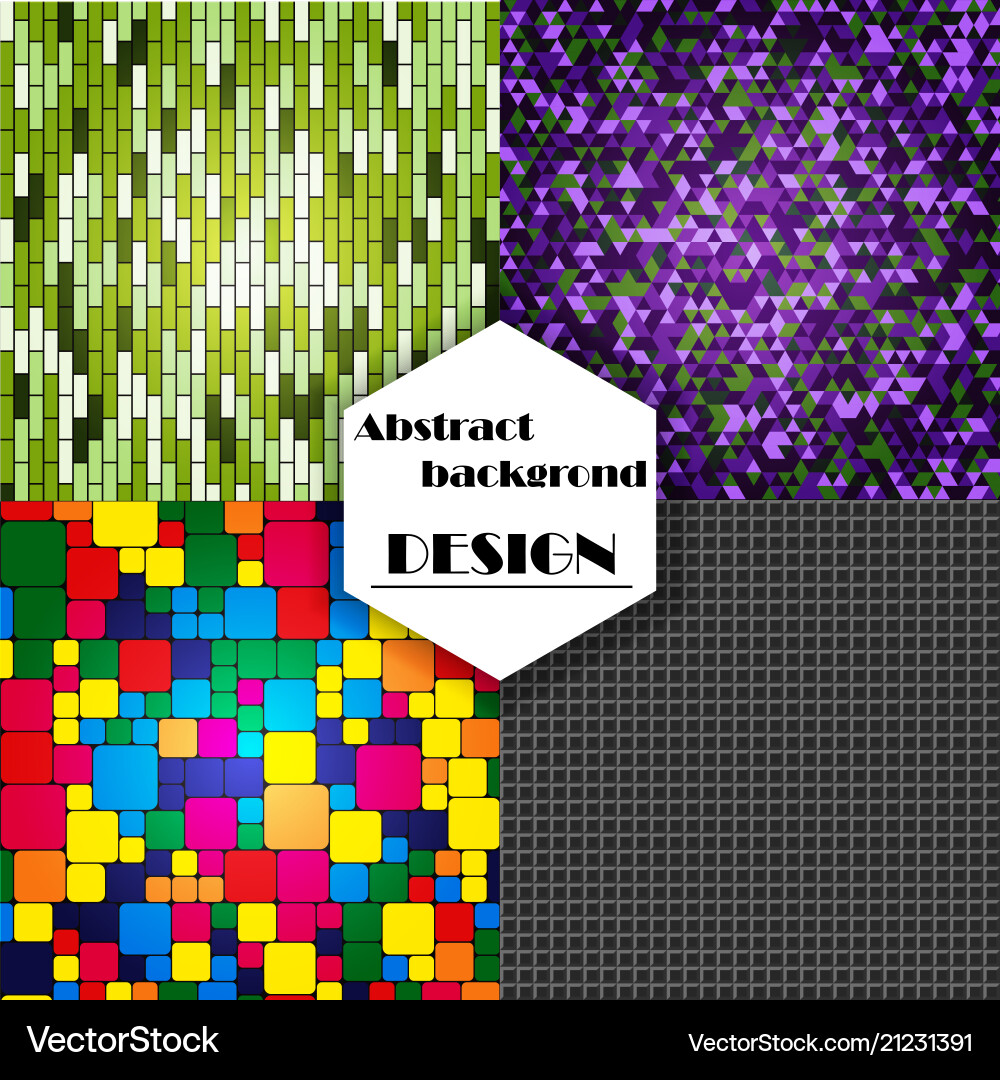 Colorful mosaic covers design minimal geometric Vector Image