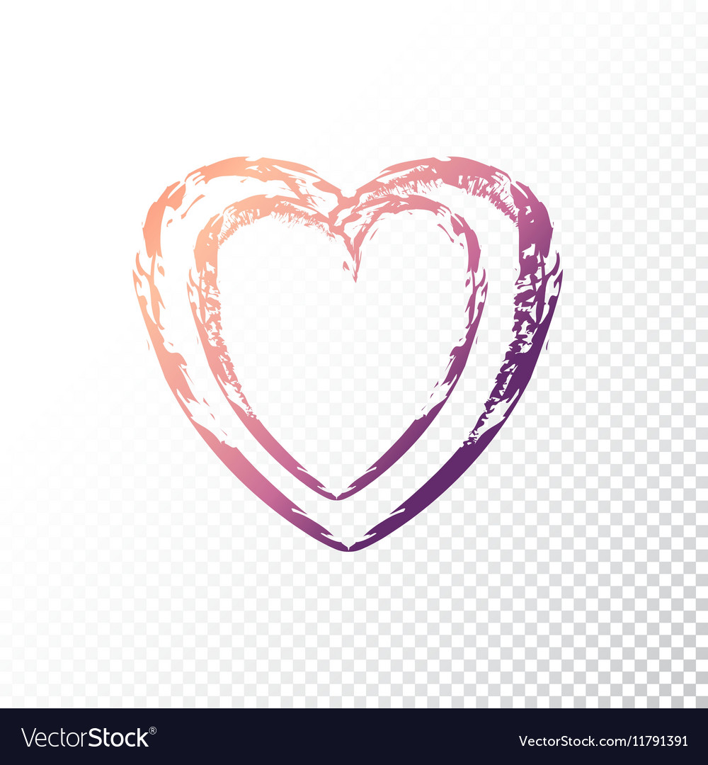 Gradient heart Royalty Free Vector Image - VectorStock