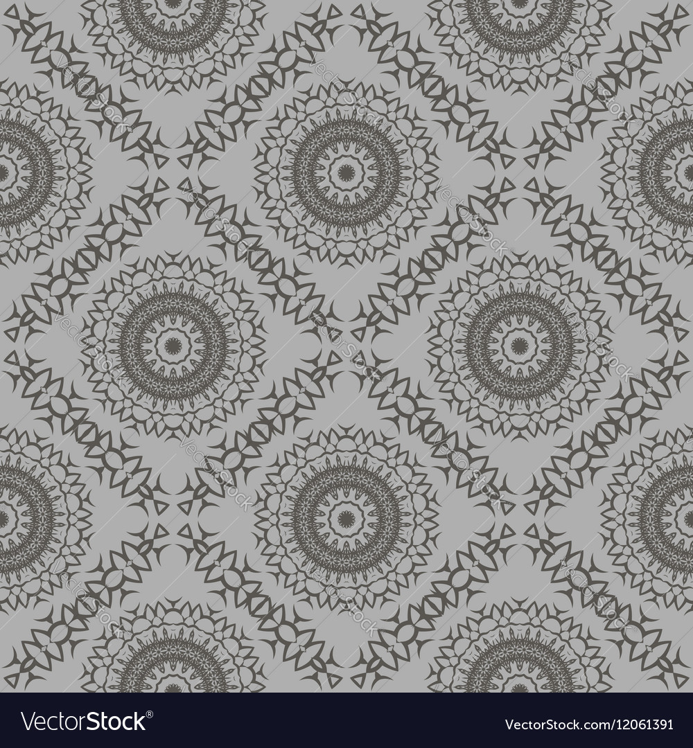 Grey ornamental seamless line pattern Royalty Free Vector