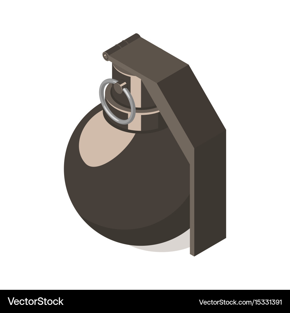 Hand grenade icon isolated on white background Vector Image