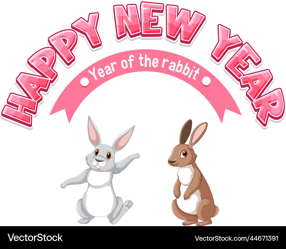Happy new year 2023 rabbit year Royalty Free Vector Image