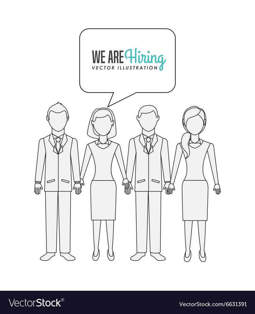 Hiring workers design Royalty Free Vector Image