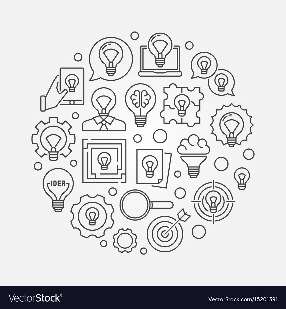 Idea circular Royalty Free Vector Image - VectorStock