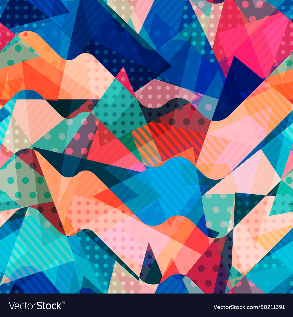 Patchwork fabric seamless pattern Royalty Free Vector Image