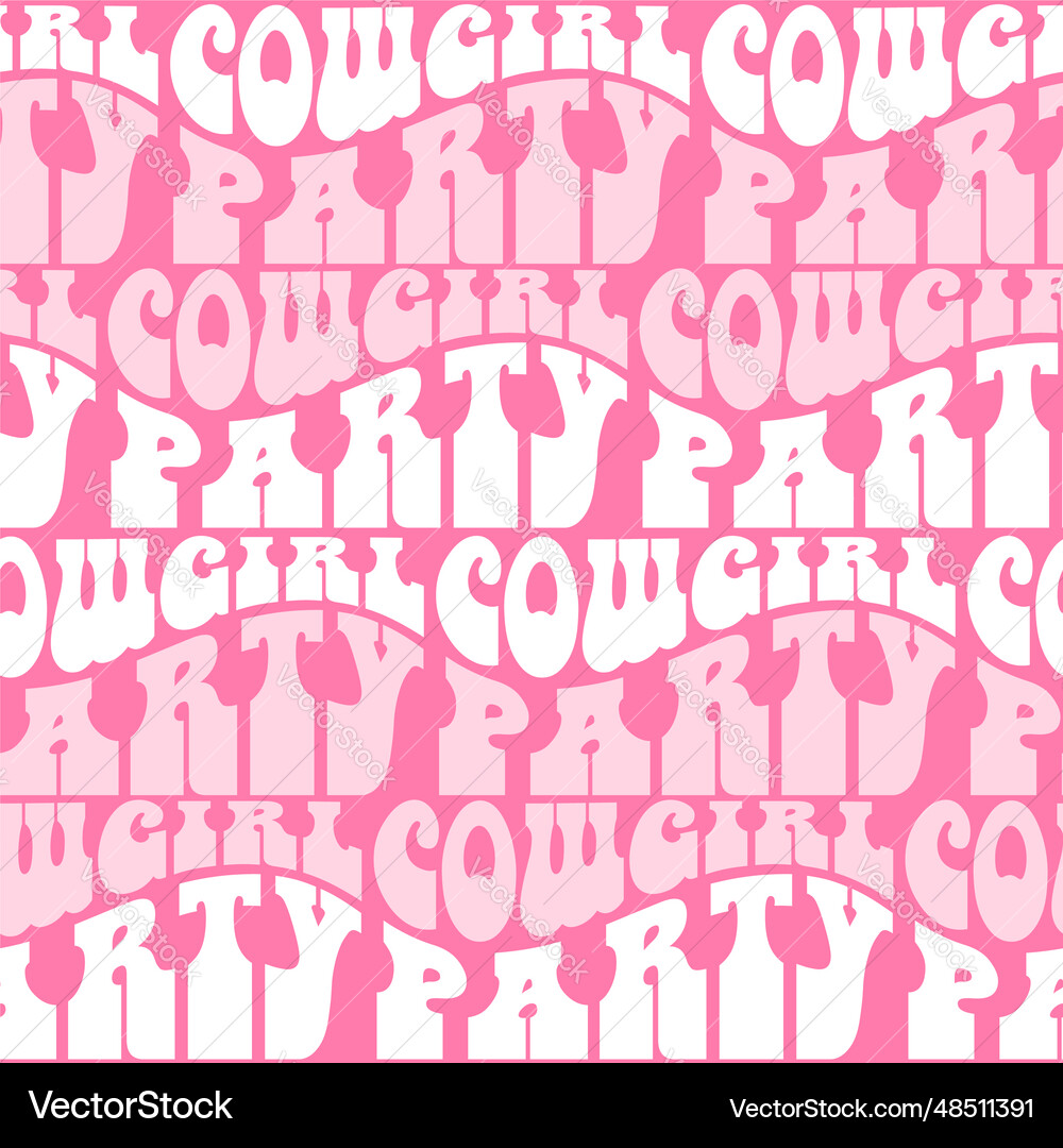 Pink cowboy western seamless pattern with vintage Vector Image