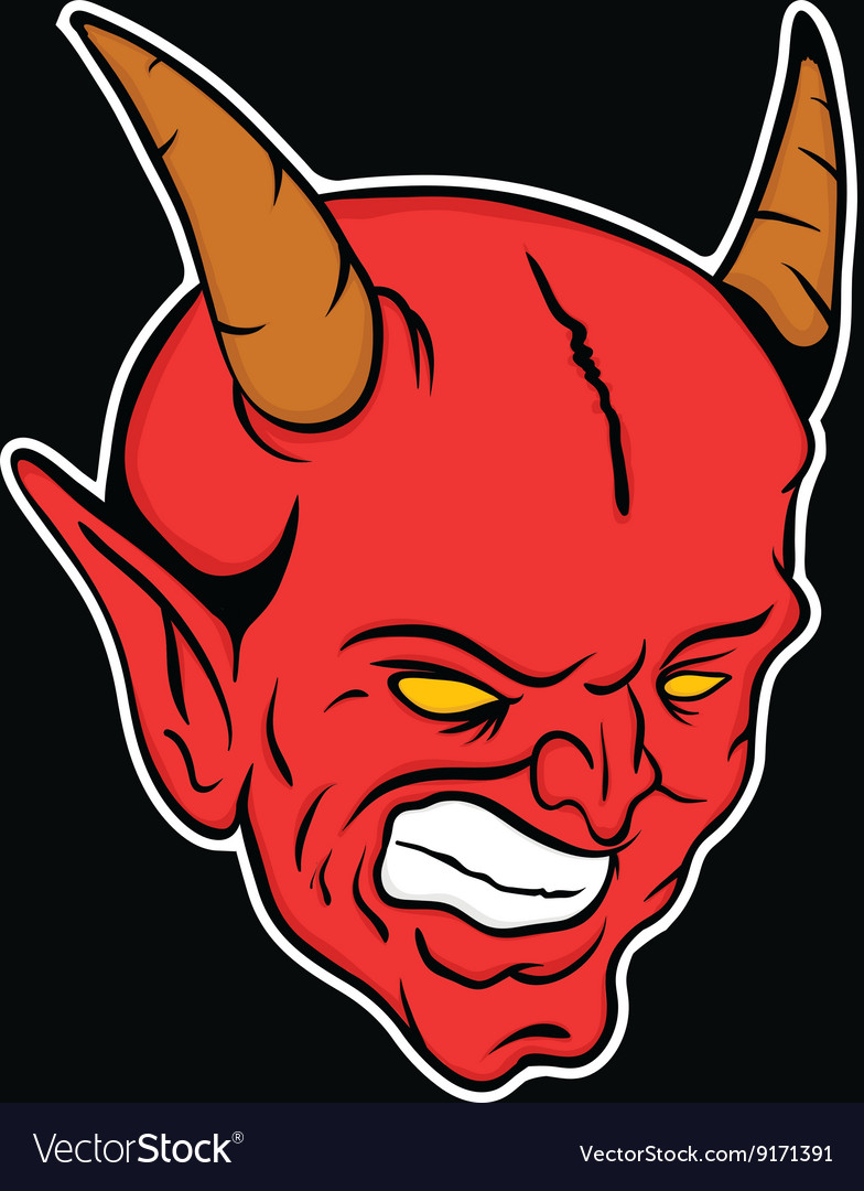 Satan head Royalty Free Vector Image - VectorStock
