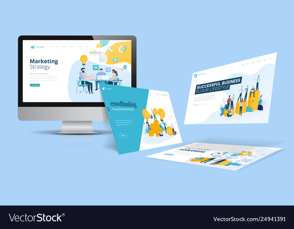 Web design template Royalty Free Vector Image - VectorStock