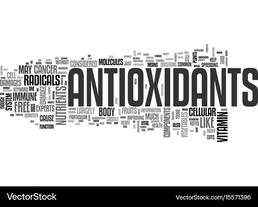 Antioxidants may prevent childhood asthma text Vector Image