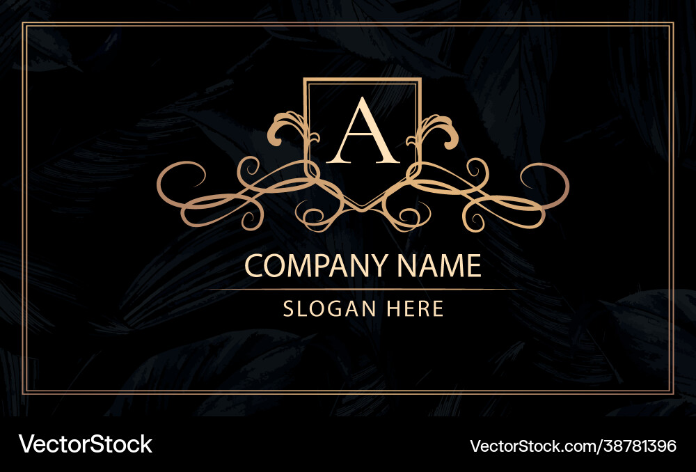 Classy business card template with vintage Vector Image