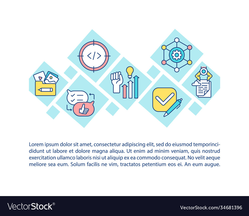 Creating mobile apps concept icon with text Vector Image