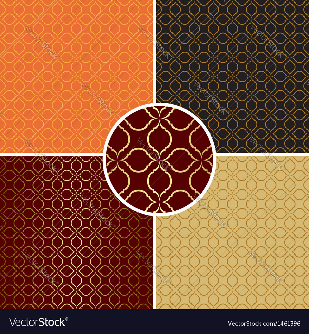 Dark and light seamless patterns - set Royalty Free Vector